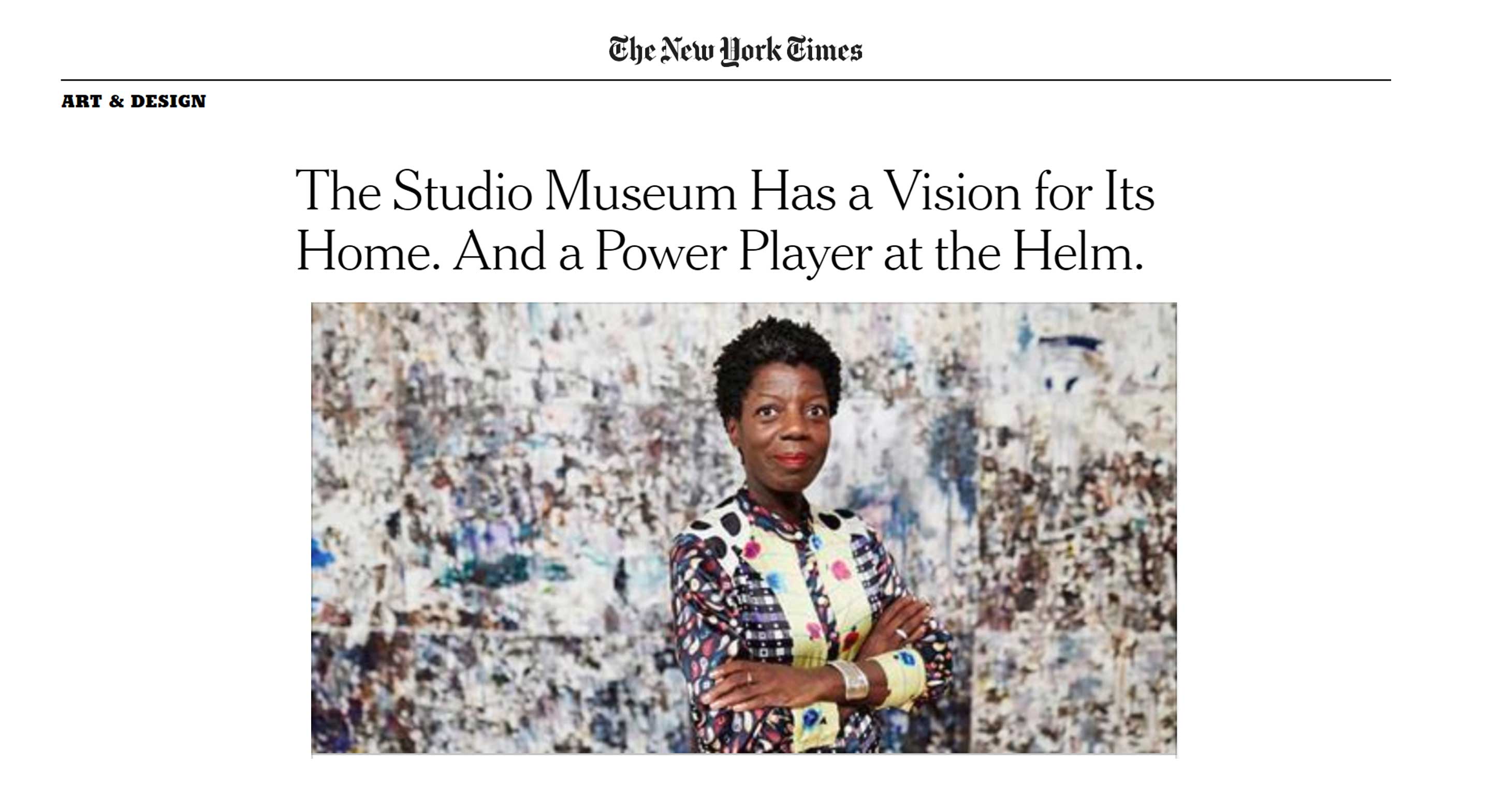 FMS project in the news - the Studio Museum - FISHER MARANTZ STONE