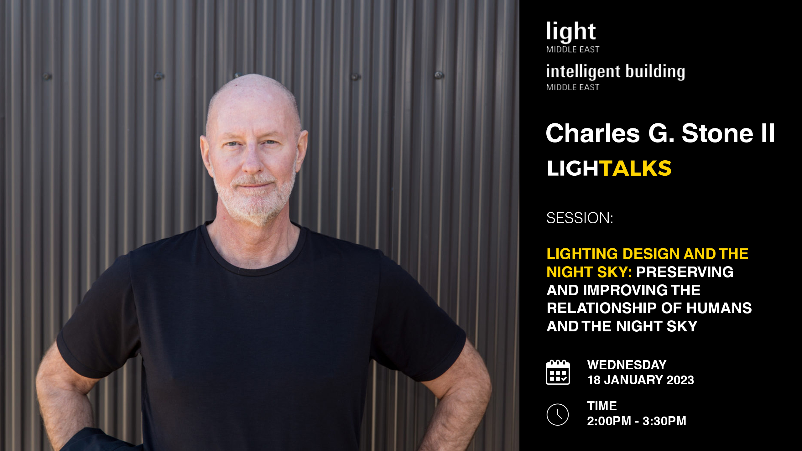 Charles Stone: Keynote Speaker at Light Middle East - FISHER MARANTZ STONE